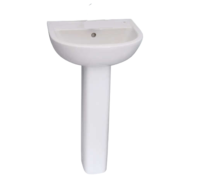 Barclay B/3-556WH Compact 545 Lavatory Pedestal and Basin 6 Mini sprea – Plumbing Overstock