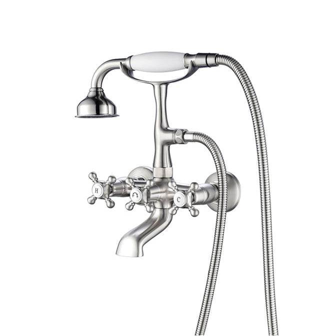 Barclay 4610-MC Wall Mount Filler With Hand Shower 6 Straight Body Cro ...