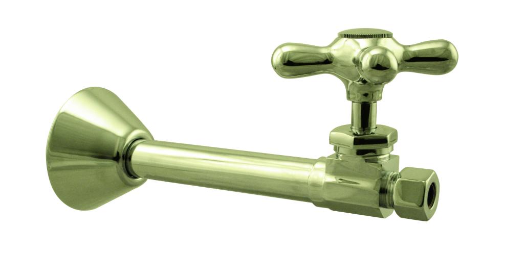 Westbrass D1114X Straight Stop - 1/2 in. Copper Sweat x 3/8 in. OD Com ...