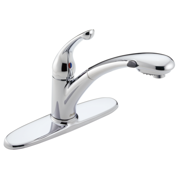 Delta 470-WE-DST single handle pull-out water-efficient kitchen faucet ...