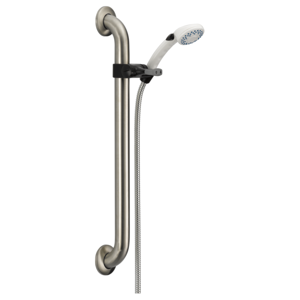 Delta 52001-DS Adjustable Slide Bar / Grab Bar 2-Setting Hand Shower ...