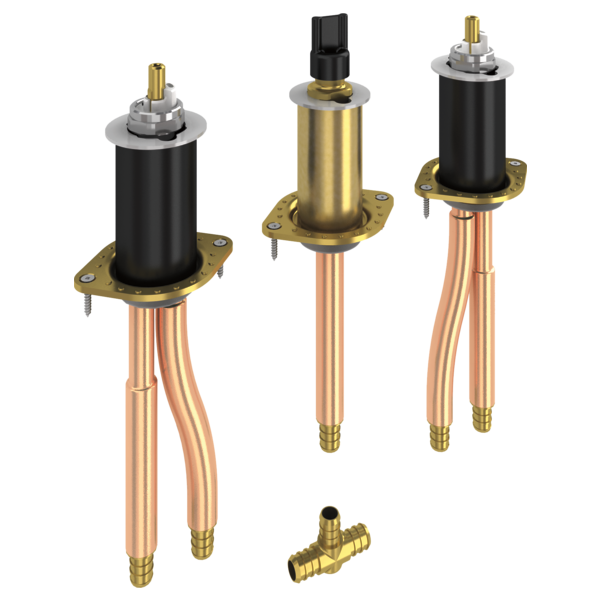 Delta R2707-PX Two Handle Flexible Mount - PEX Crimp – Plumbing Overstock
