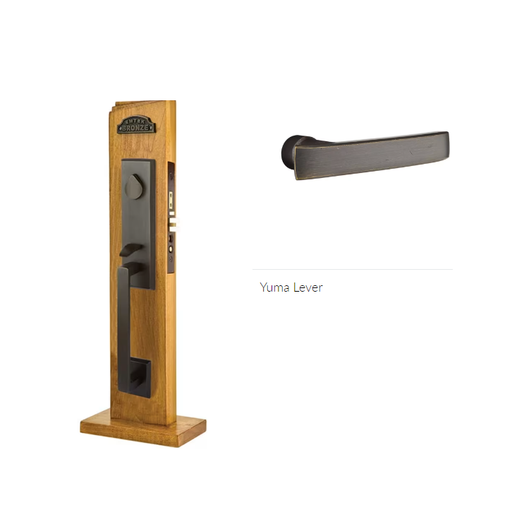 Emtek 3040YMLH Dummy , Rustic Modern Rectangular Mortise , Yuma Lever ...