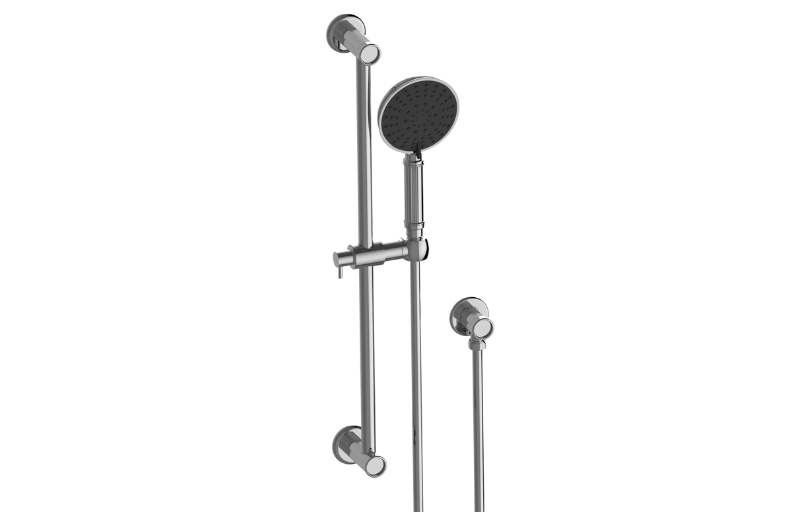 Graff G-8706TF Traditional Handshower with Slide Bar Set Fluted Knurle ...