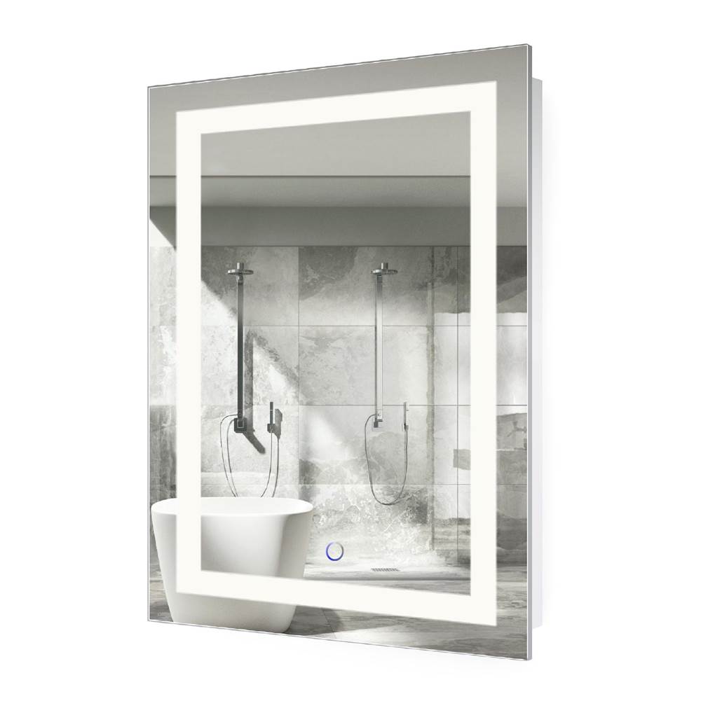 Krugg ICON2436 Icon 24 x 36 LED Bathroom Mirror With Dimmer and Defogg ...