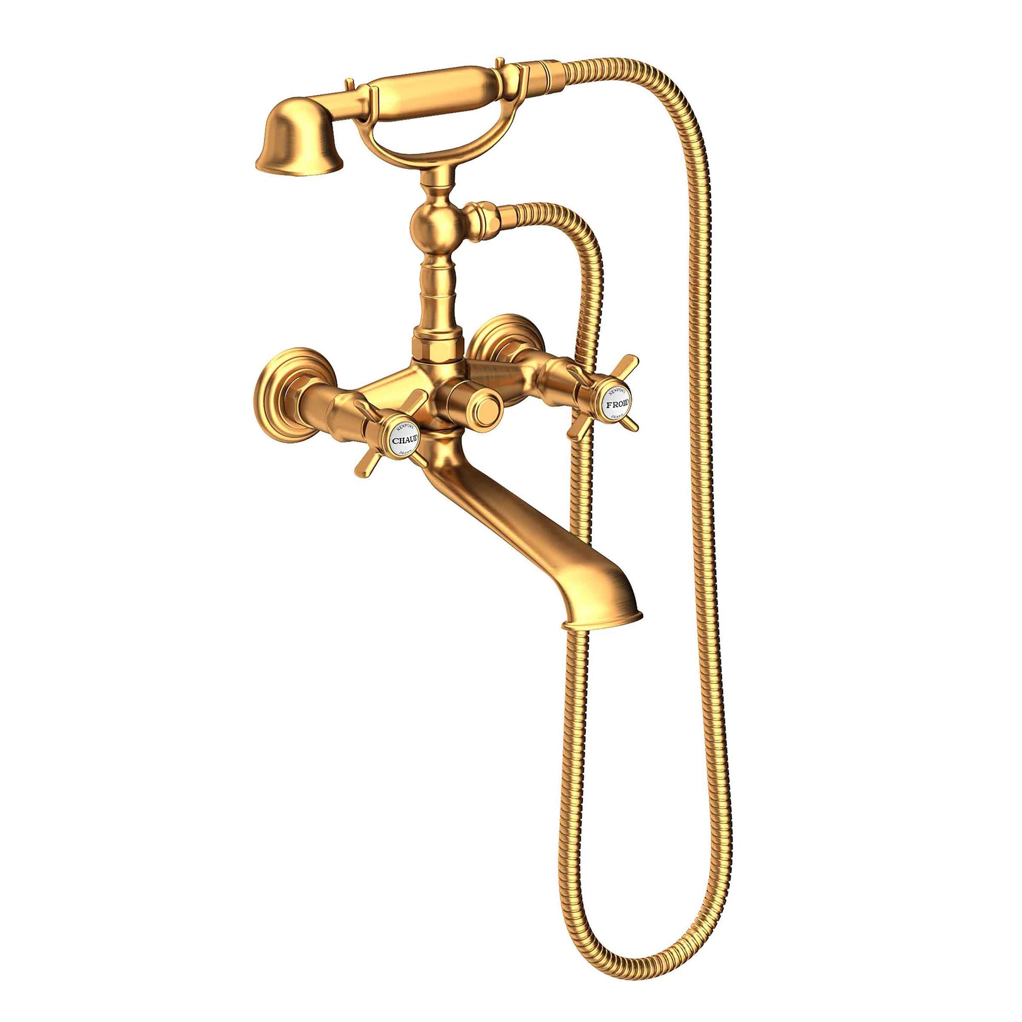 Newport Brass 1014 Fairfield Exposed Tub & Hand Shower Set - Wall Moun ...