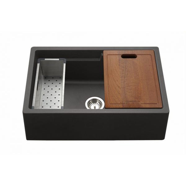 Hamat H-SIO-3320SAW Granite Apron-Front Workstation Kitchen Sink ...