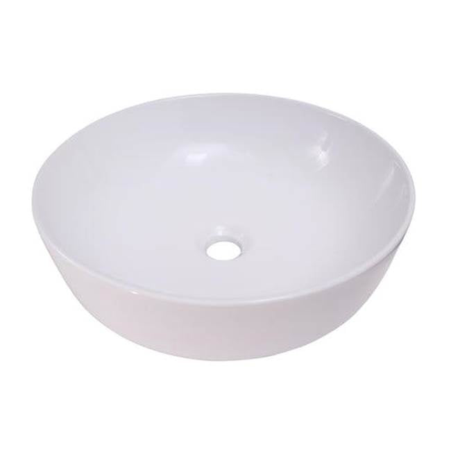 Barclay 4-432WH Shasta 16 Cylindrical Above Counter Basin - White – Plumbing Overstock