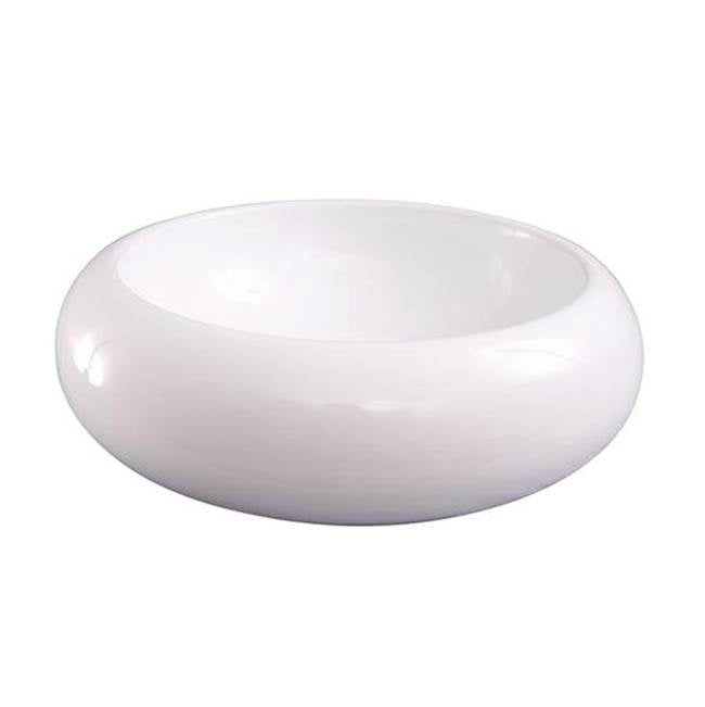 Barclay 4-563WH Harbour Round Above Counter Basin - White – Plumbing Overstock
